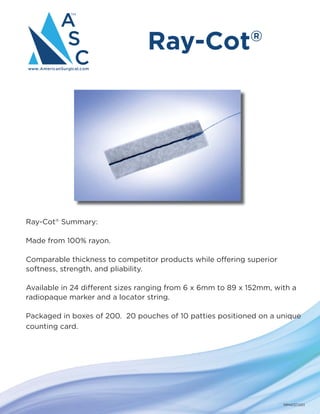 American Surgical Company - International Distributor Booklet | PDF