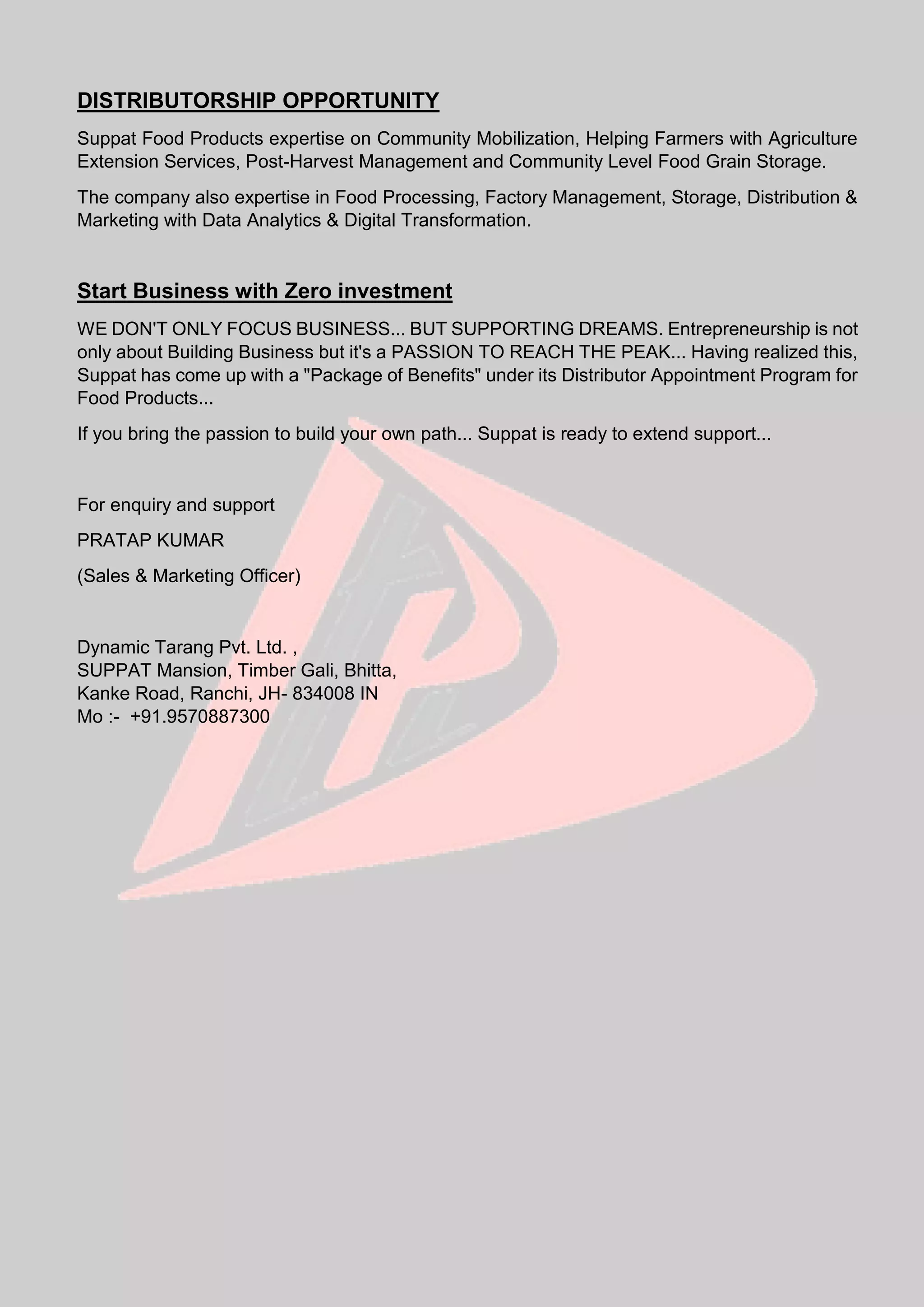 Distributorship opportunity | PDF