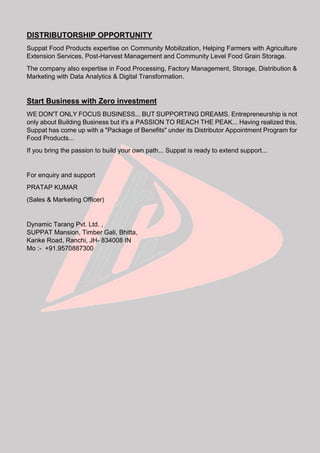 Distributorship opportunity | PDF