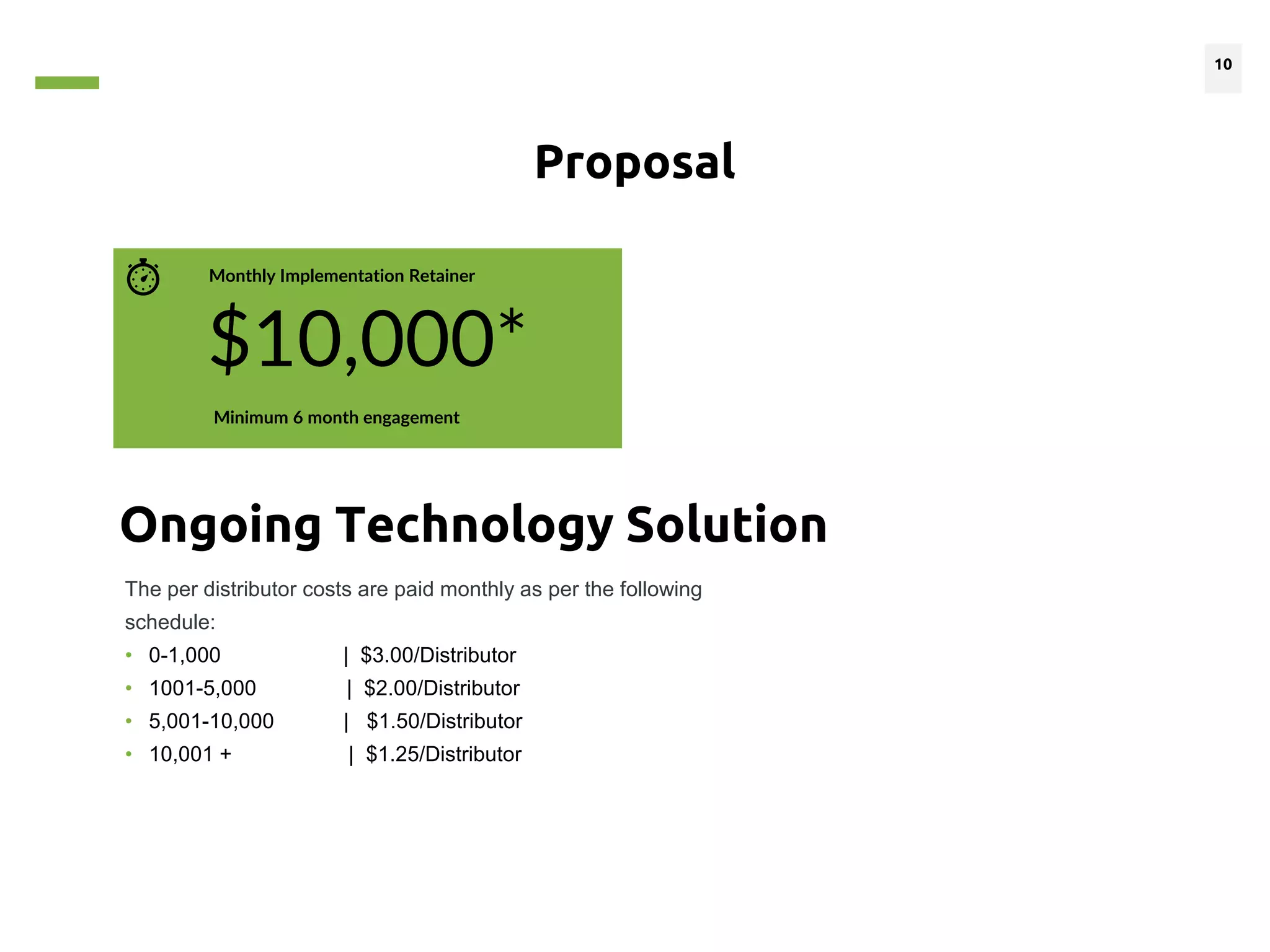 Distributor tools proposal | PPT