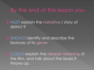 District 9 film analysis | PPTX