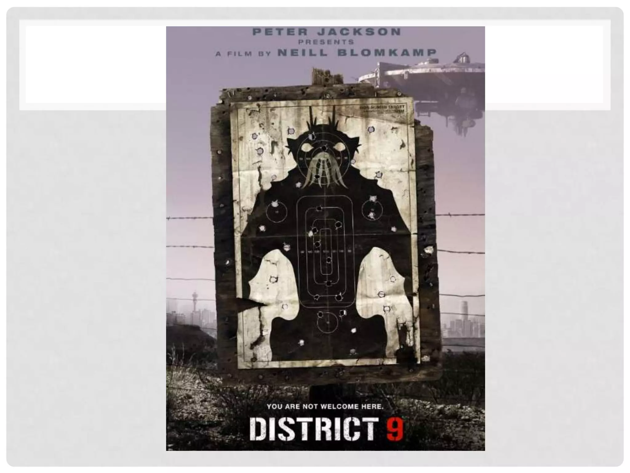District 9 Film Study - Context + Theme | PPTX