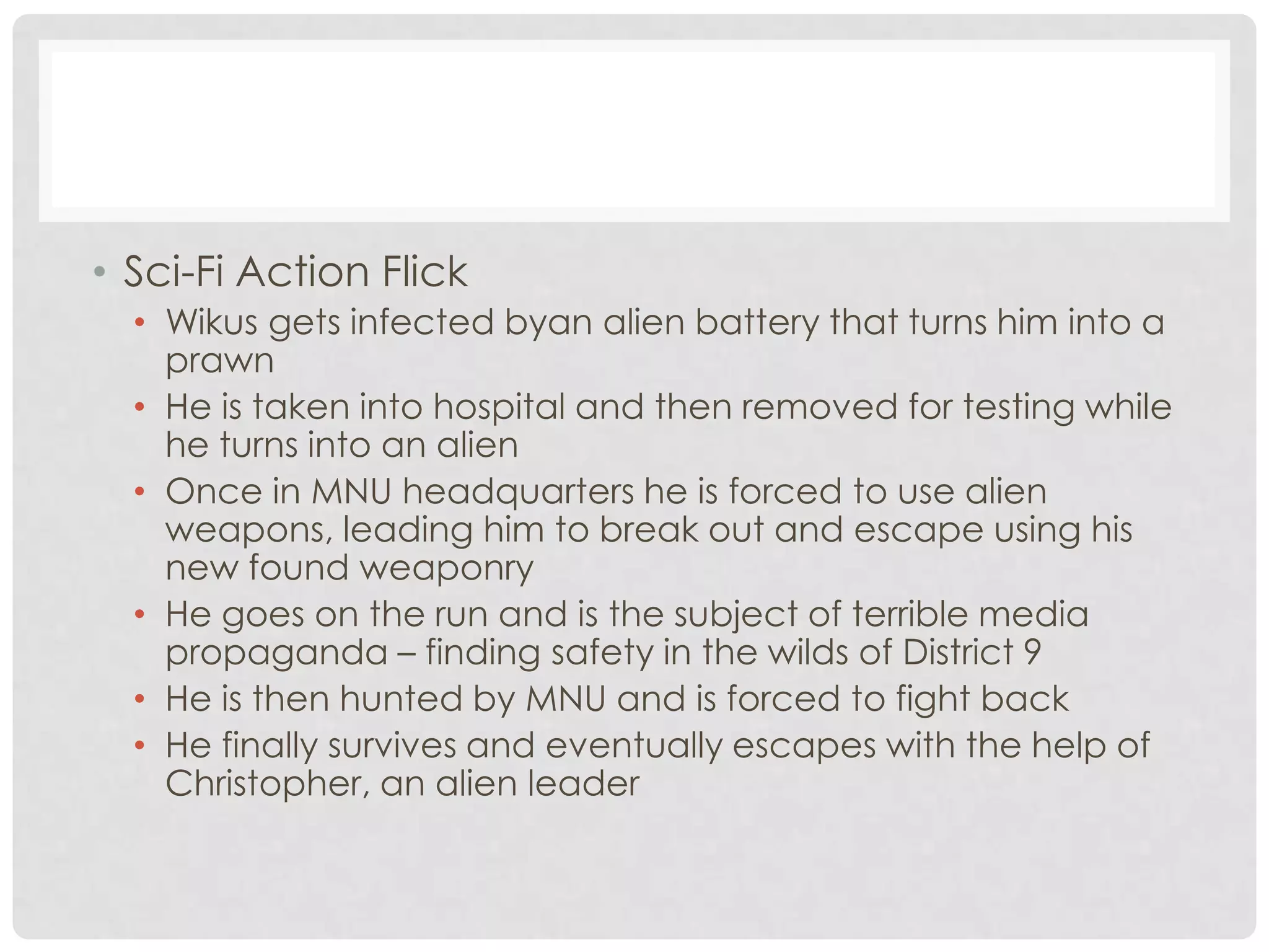 District 9 Film Study - Context + Theme | PPTX