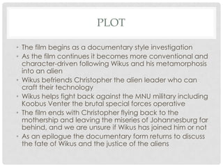 District 9 Film Study - Context + Theme | PPTX