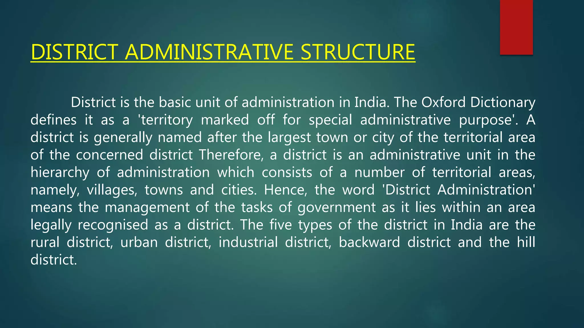 District administration grade 6 | PPTX