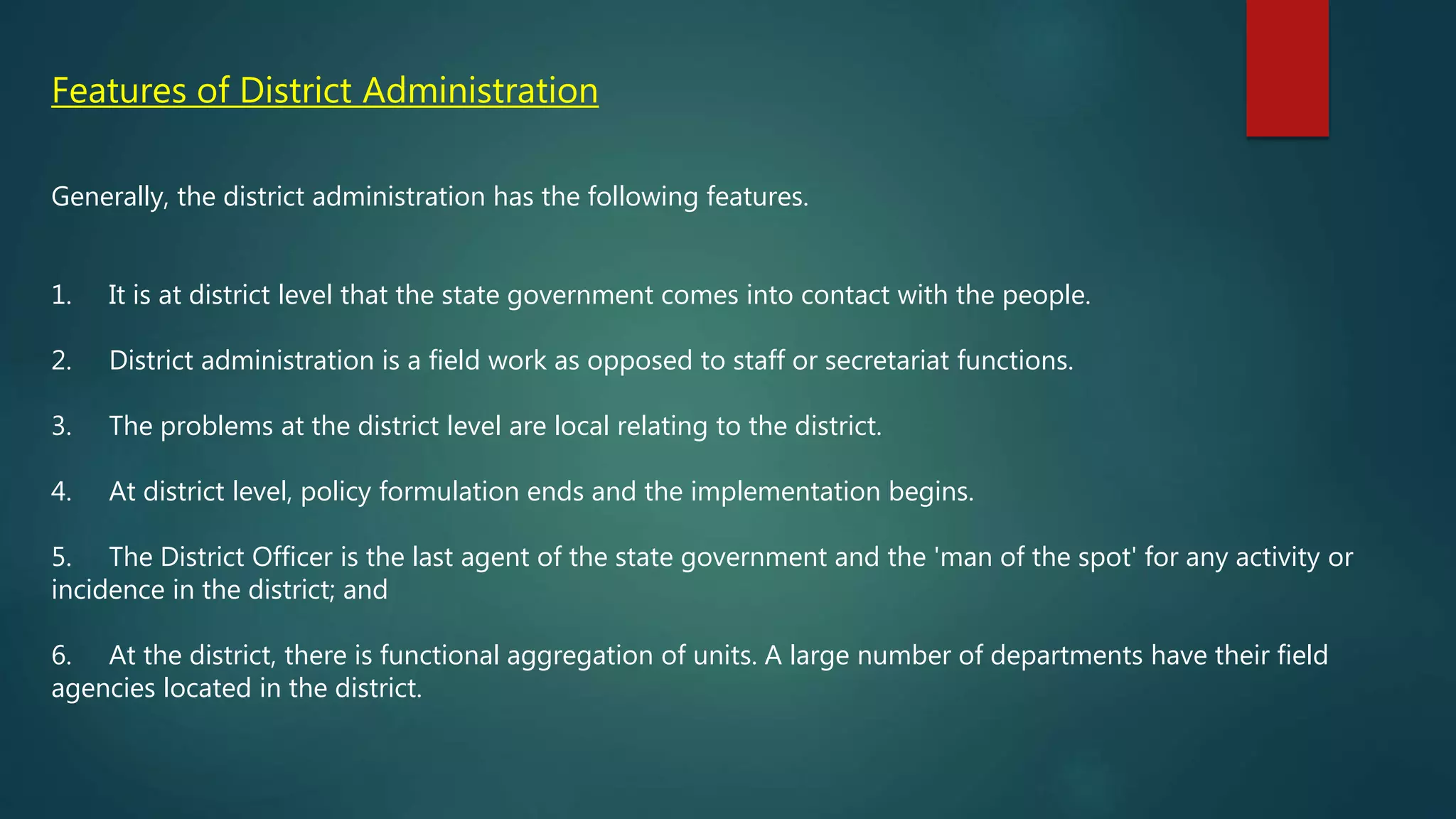 District administration grade 6 | PPTX