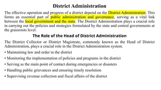 District Administration by civil servant | PPTX
