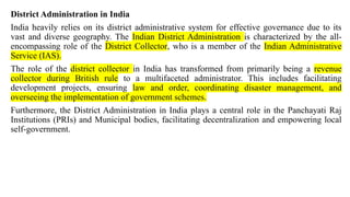 District Administration by civil servant | PPTX
