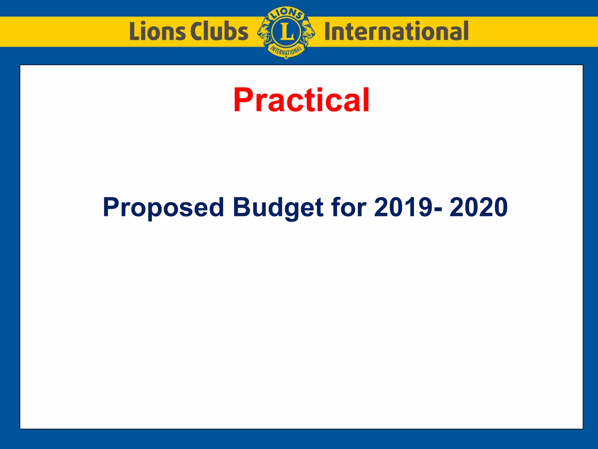 District Cabinet Treasurer of Lions clubs International PPT from Lion ...