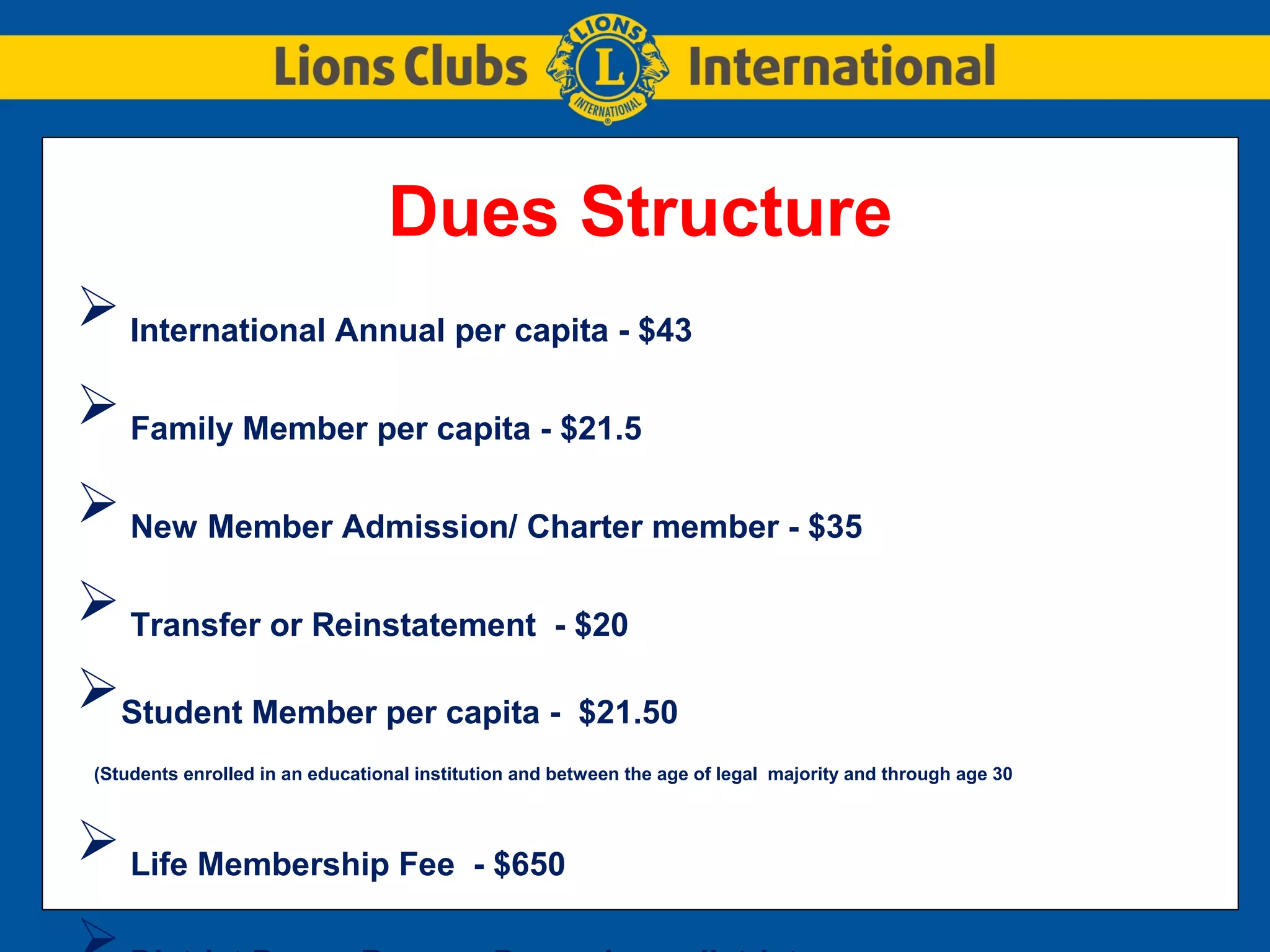 District Cabinet Treasurer of Lions clubs International PPT from Lion ...