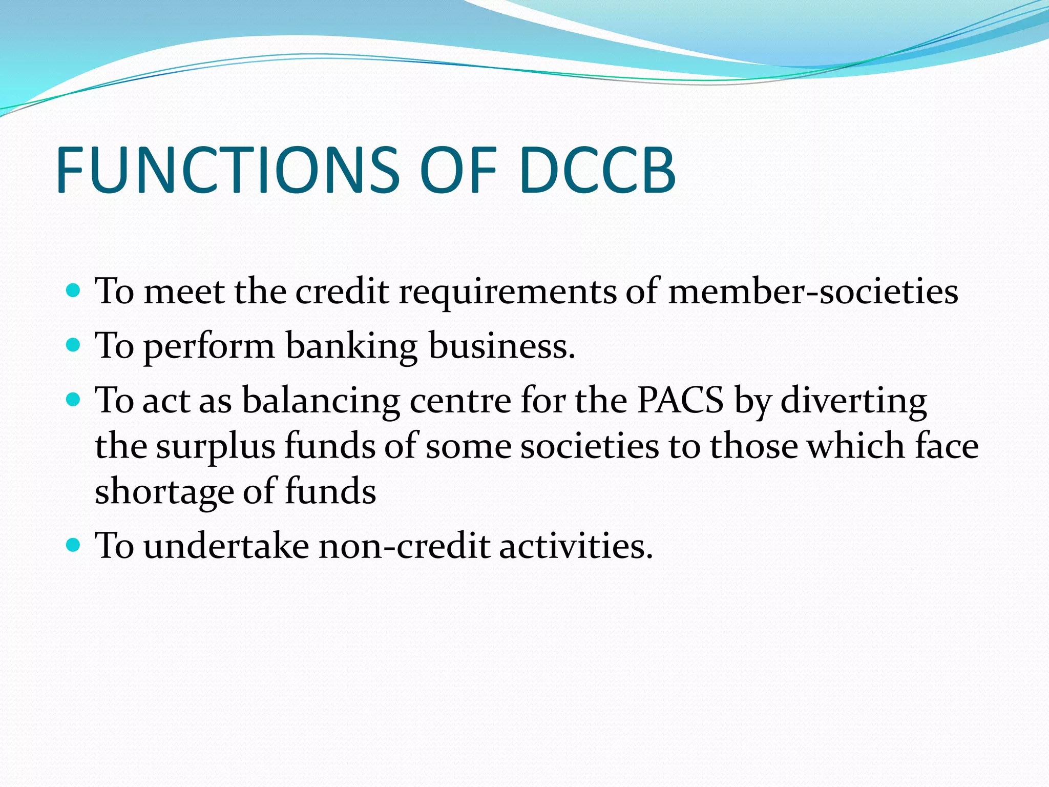 District central cooperative banks (dccb | PPTX