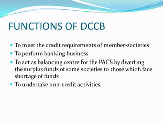 District central cooperative banks (dccb | PPT