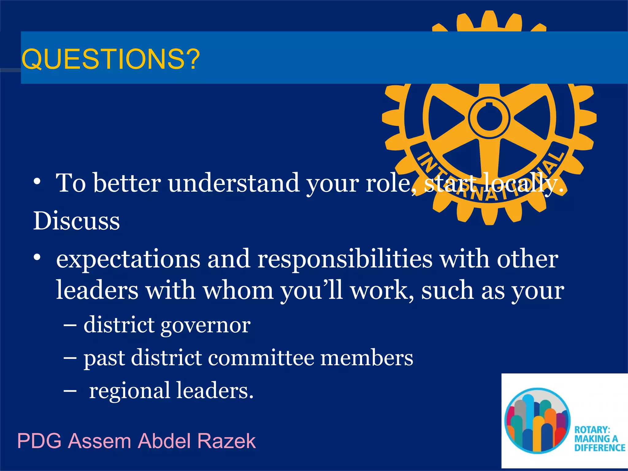 District committee roles and responsibilities | PPT