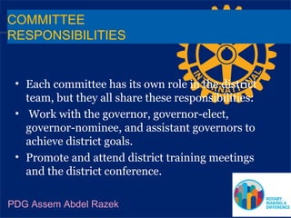 District committee roles and responsibilities | PPT