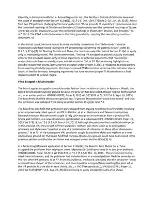 District Courts And PTAB Are Divided On IPR Estoppel | PDF
