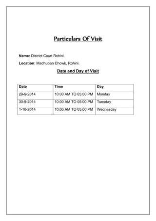 District court visit report | DOCX