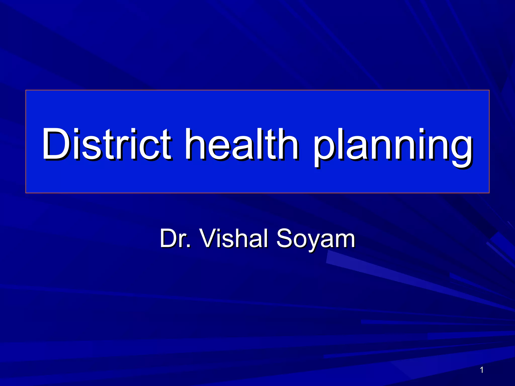 District health planning | PPT