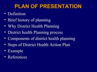 District health planning | PPT