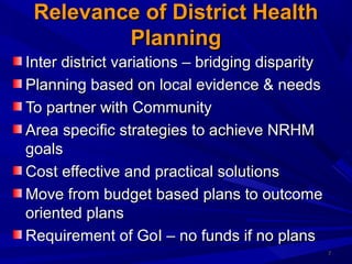 District health planning | PPT