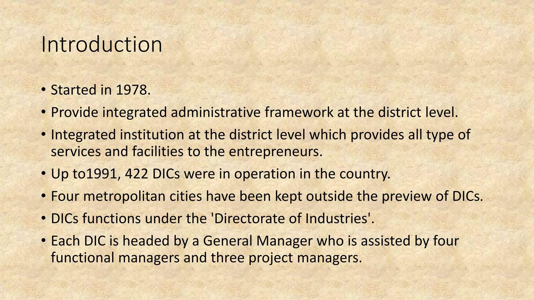 District industries centres(dics) | PPTX