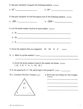District math assessments | PDF