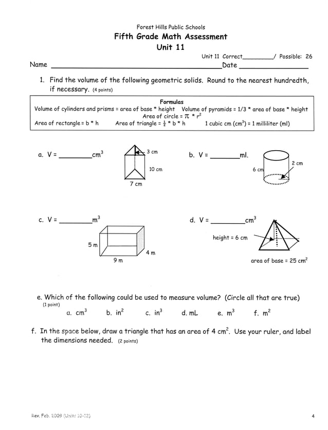 District math assessments | PDF