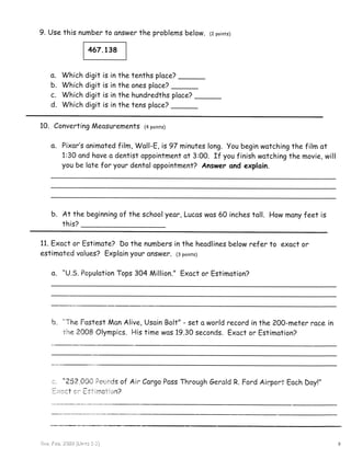 District math assessments | PDF