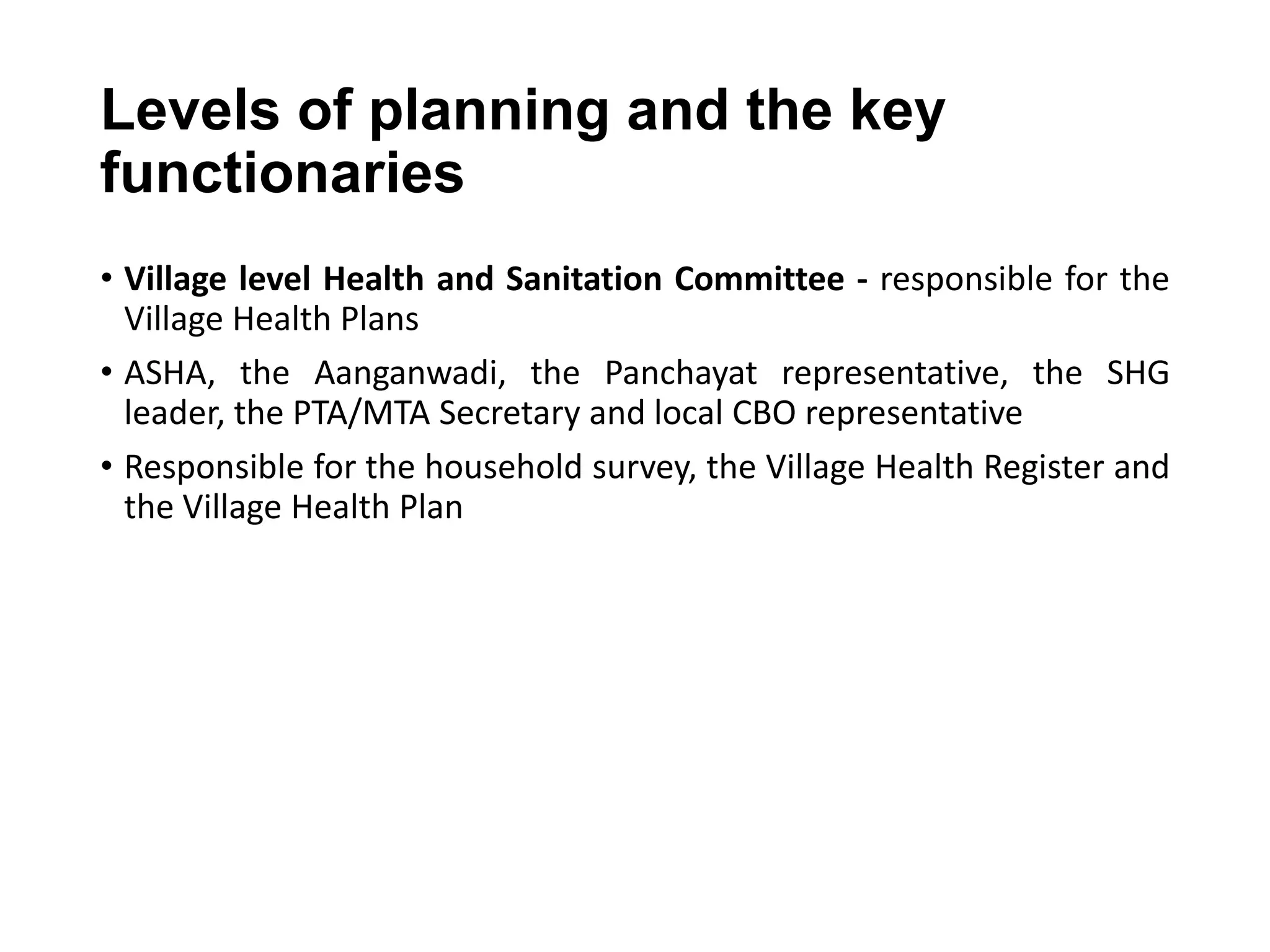 District and PHC level health planning | PPTX