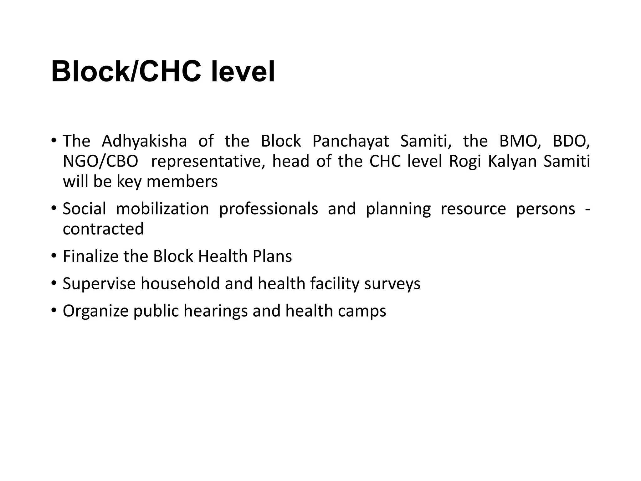 District and PHC level health planning | PPTX