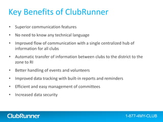 ClubRunner Features for Districts | PPT