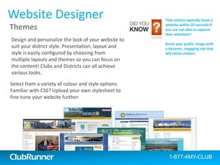 ClubRunner Features for Districts | PPT