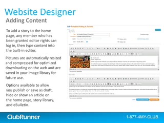 ClubRunner Features for Districts | PPT