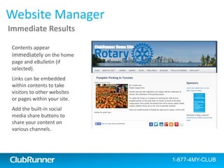 ClubRunner Features for Districts | PPT