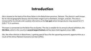 District Sibi (Hotspot of Pakistan) | PPTX