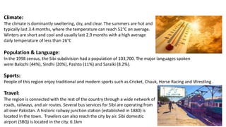 District Sibi (Hotspot of Pakistan) | PPTX