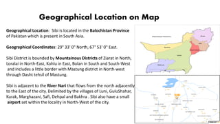 District Sibi (Hotspot of Pakistan) | PPT