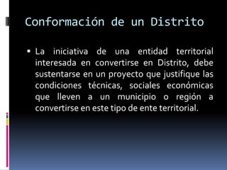 Organización Territorial del Estado Colombiano - DISTRITOS | PPTX