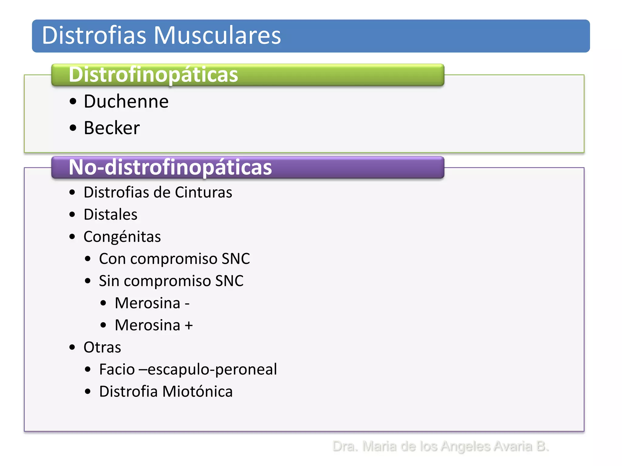Distrofias Musculares: Aspectos clínicos y de patogenia | PPTX