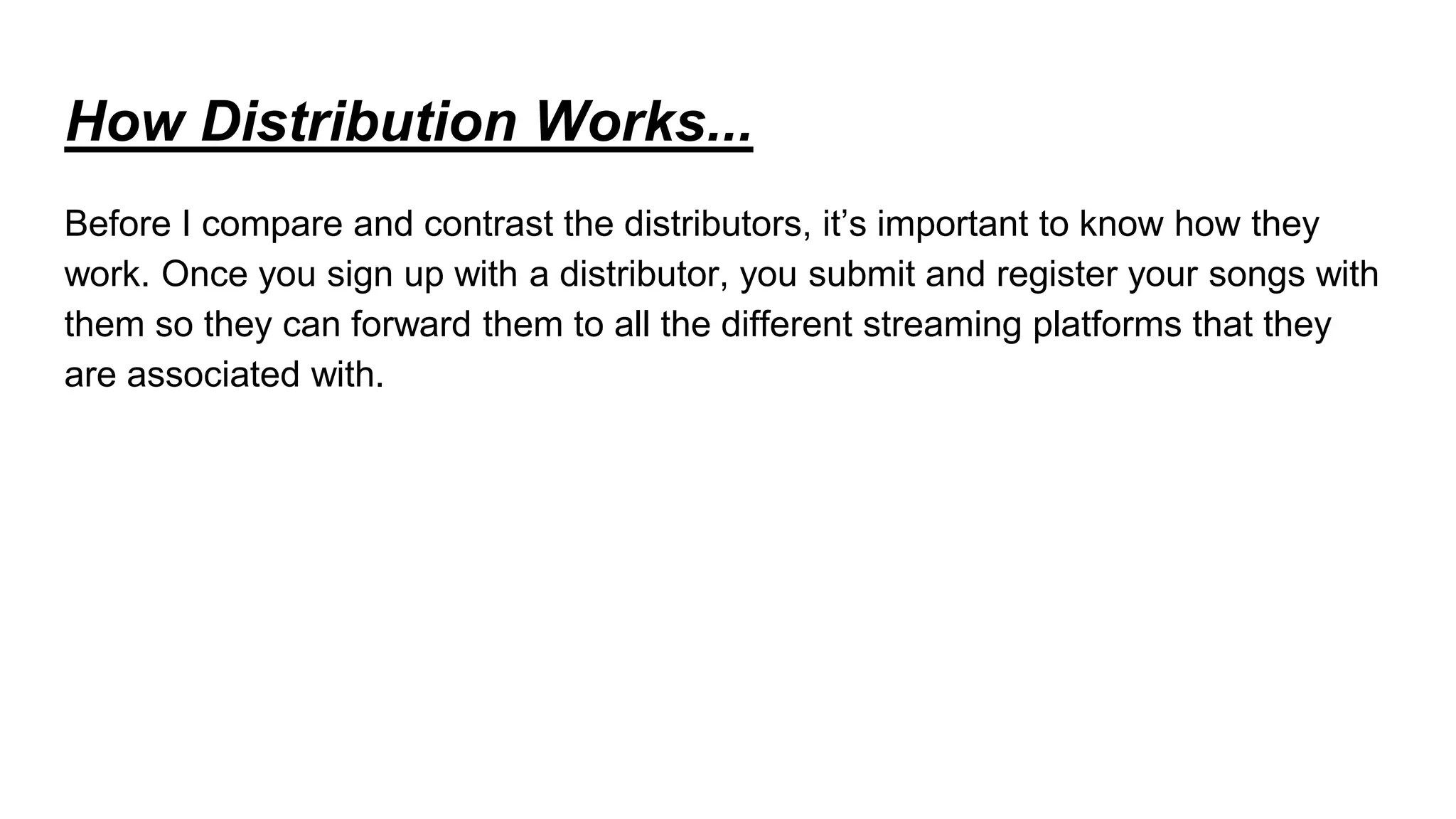 Distro kid vs. tunecore | PPTX