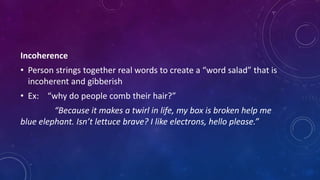 Disturbances in form of thought | PPTX | Sleep Disorders | Diseases and ...