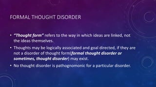 Disturbances in form of thought | PPTX | Sleep Disorders | Diseases and ...