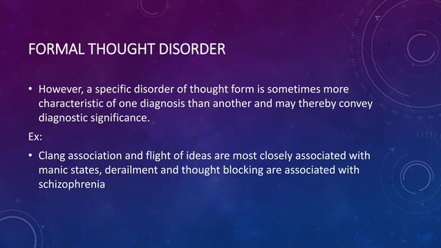 Disturbances in form of thought | PPT
