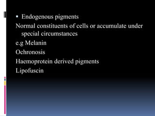 Disturbances of pigment metabolism | PPTX