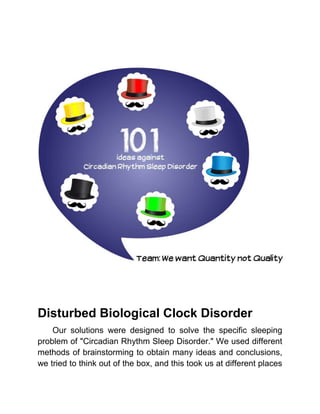 Disturbed biological clock disorder | DOCX | Sleep Disorders | Diseases ...