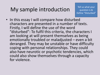 Disturbed characters – making the links | PPTX