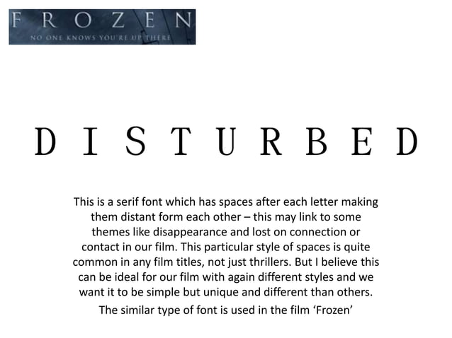 Disturbed font styles | PPT