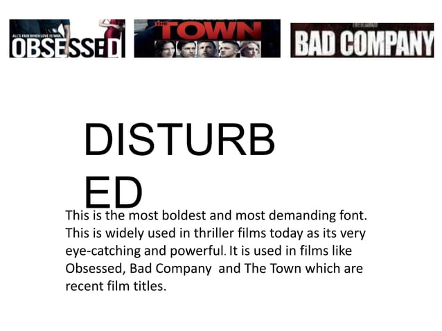 Disturbed font styles | PPT