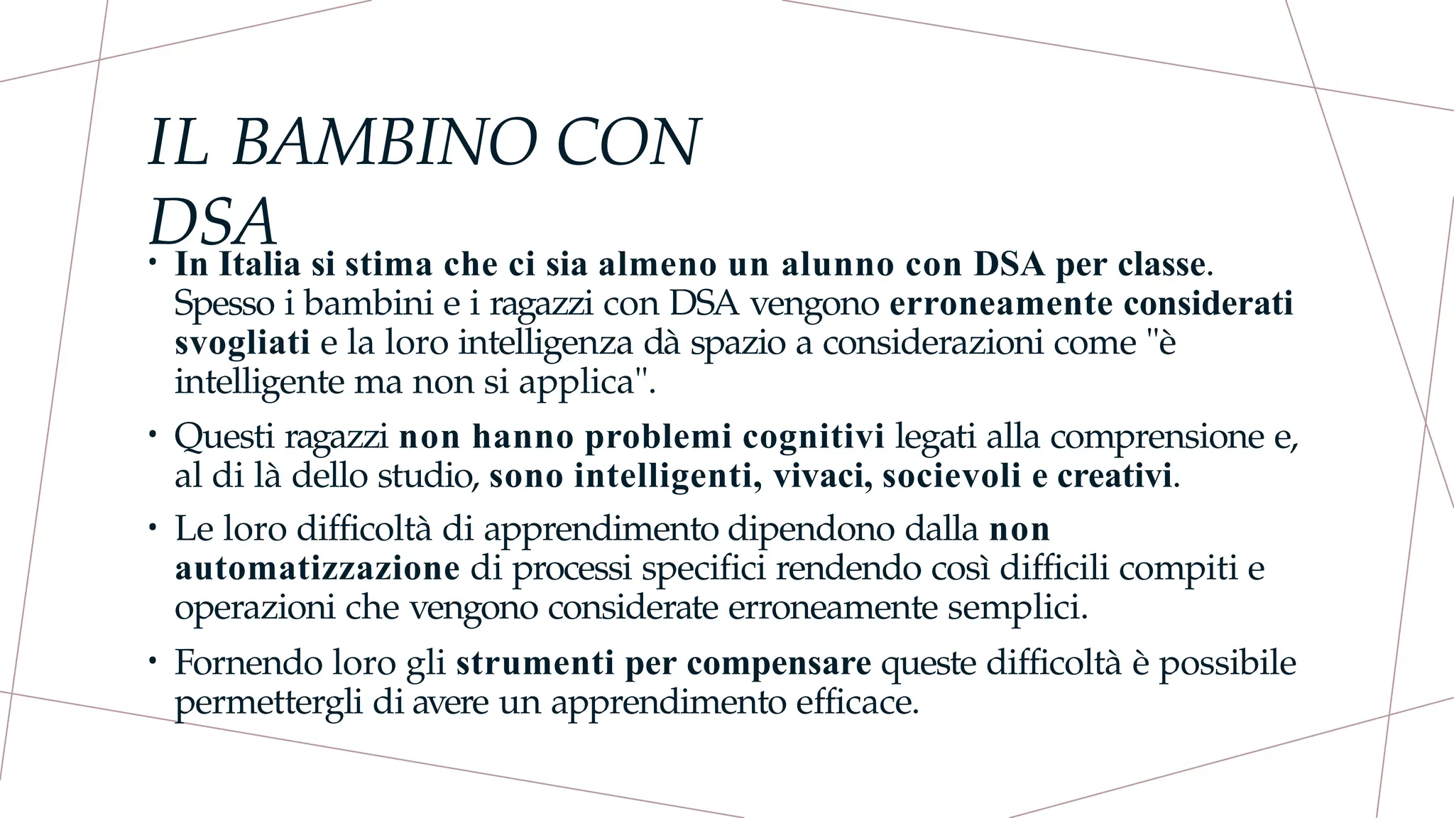 DISTURBI DSA E ALTRI DISTURBI .pptx POWER POINT | PPTX