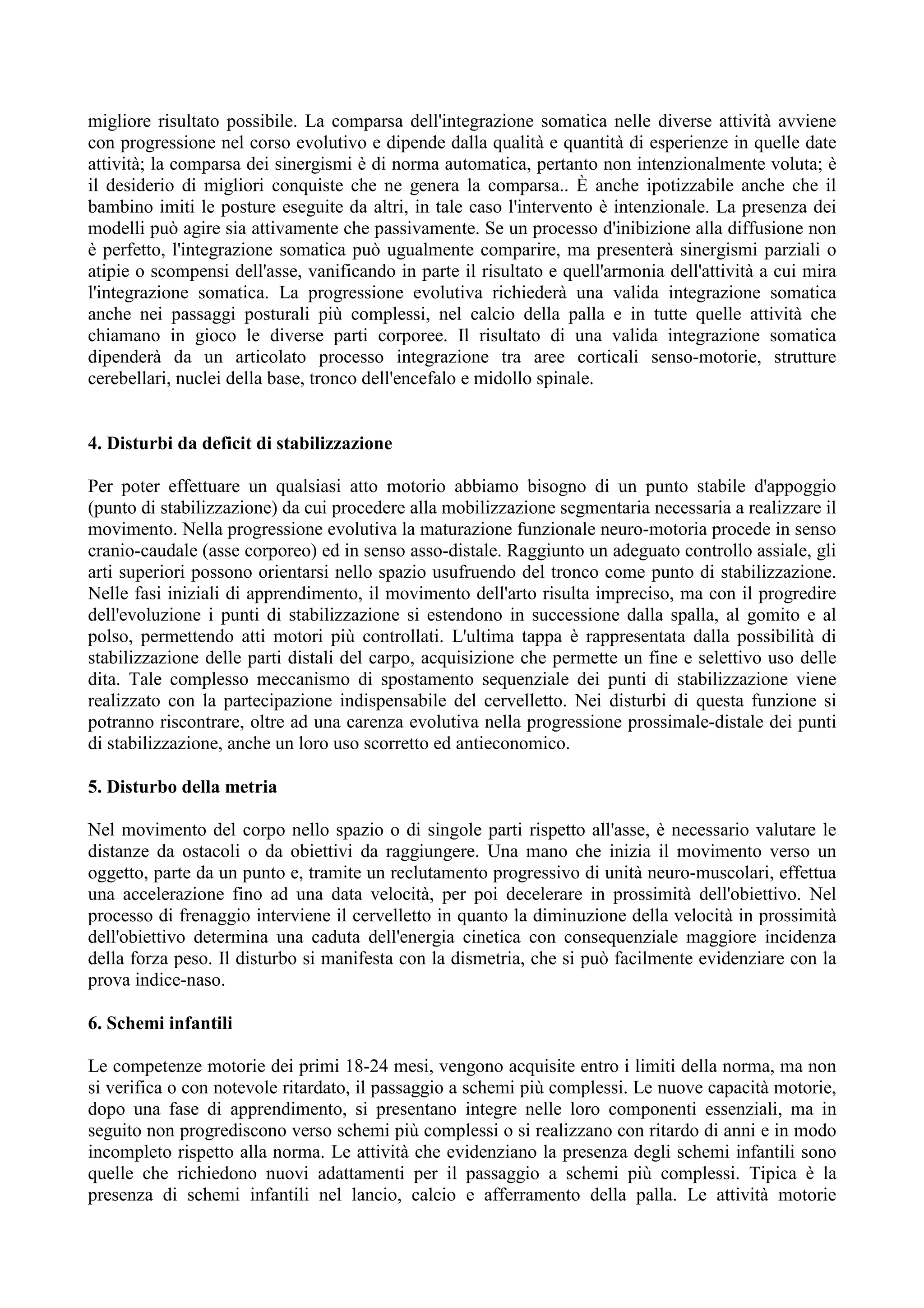 Disturbi motori | PDF