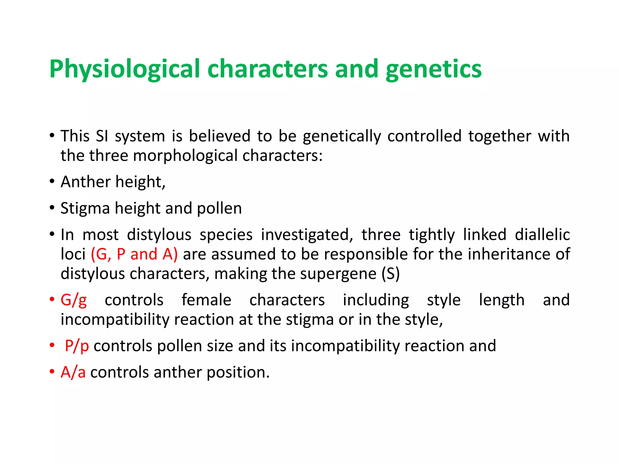 Distyly- Genetics of Distyly in plants | PPTX